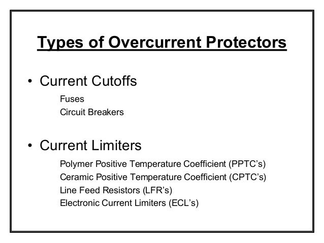 Understanding overcurrent protection