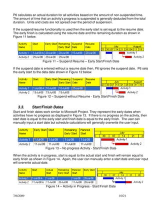 Understanding p6 dates | PDF