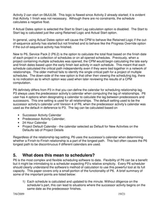 Understanding p6 dates | PDF