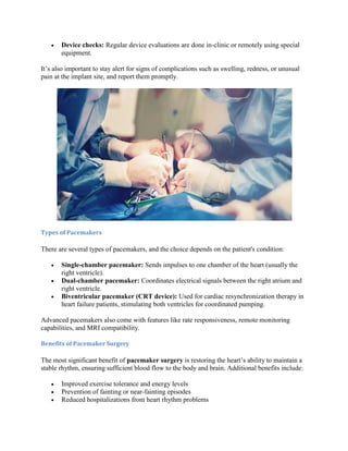 Understanding Pacemaker Surgery A Lifesaving Cardiac Solution | PDF