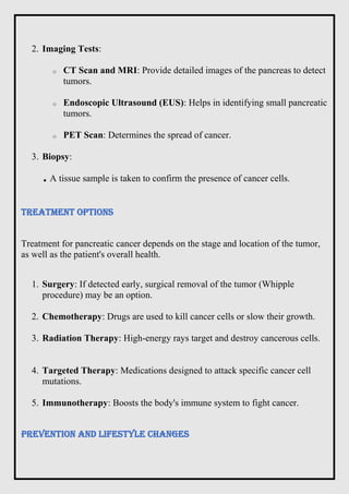 Understanding Pancreatic Cancer: Symptoms, Diagnosis, and Treatment | PDF