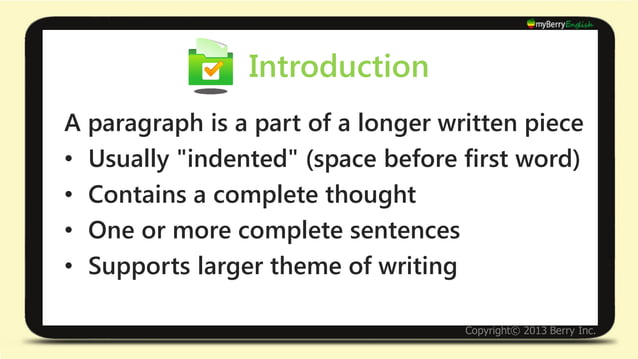Understanding the Parts of a Paragraph - パラグラフを理解する | PPT