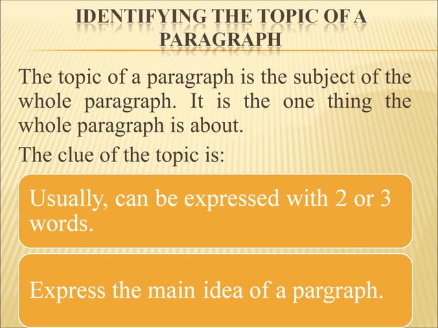 Understanding Paragraphs Part 1 | PPT | College Planning | College ...