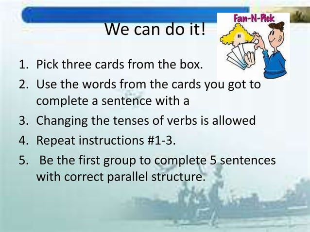 Understanding parallel structures | PPTX