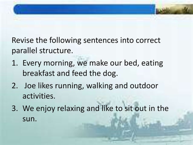 Understanding parallel structures | PPTX