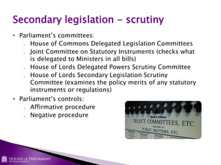 Understanding parliament - January 2016 commons legislative process and ...