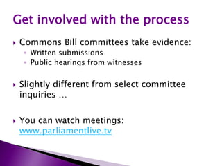 Understanding parliament - January 2016 commons legislative process and ...