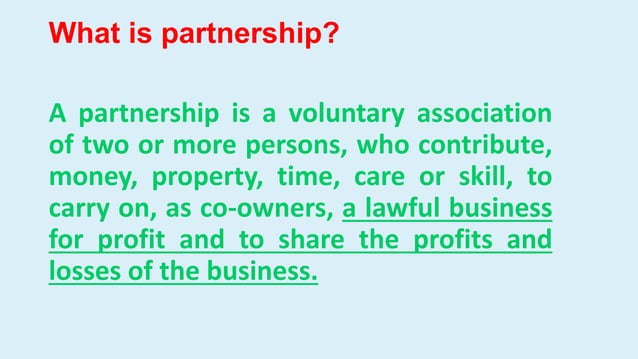 Understanding partnership presentation | PPT | Free Download