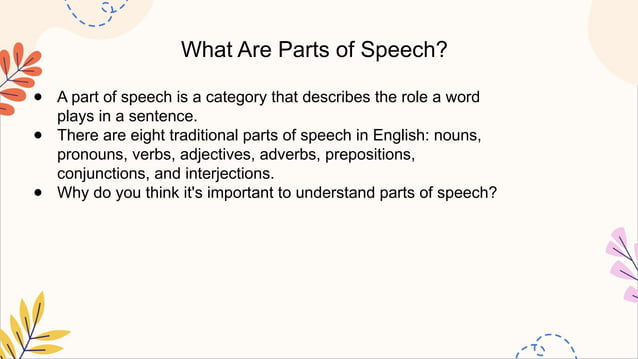 Understanding Part of Speech Grade 9.pptx
