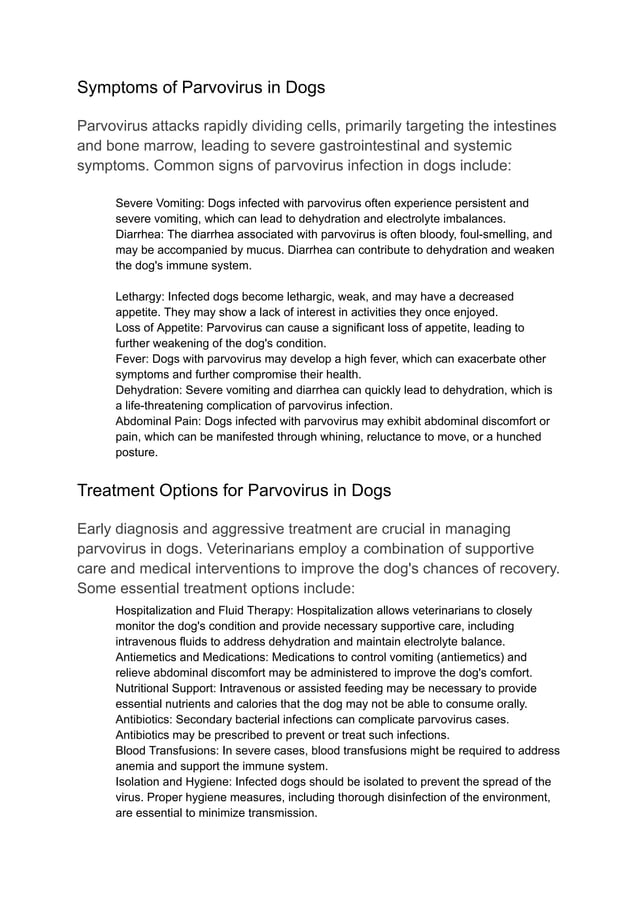 Understanding Parvovirus in Dogs_ Causes, Symptoms, and Treatment ...