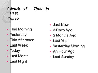 Understanding past tense | PPTX
