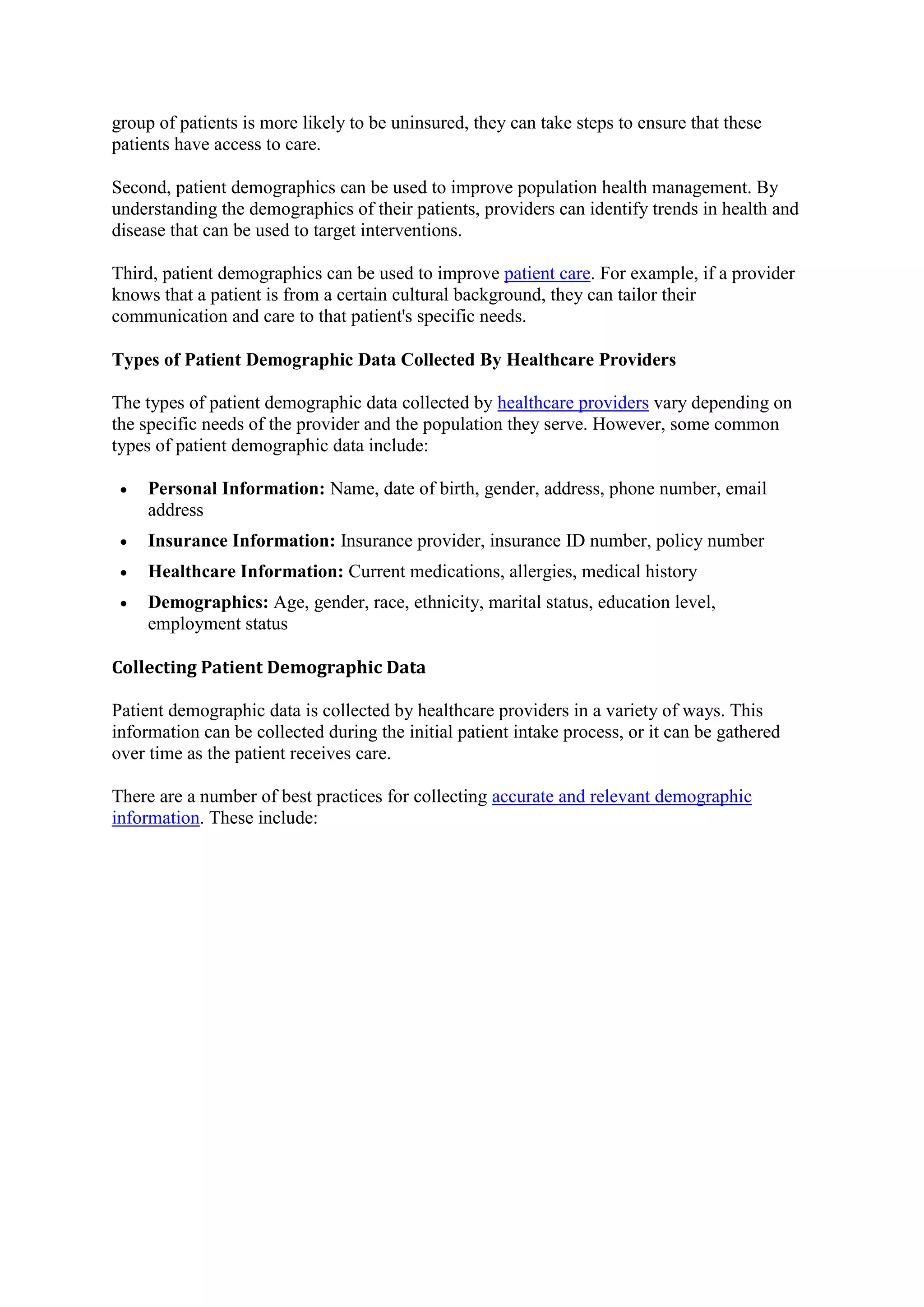 Understanding Patient Demographics The Ultimate Guide For Healthcare ...