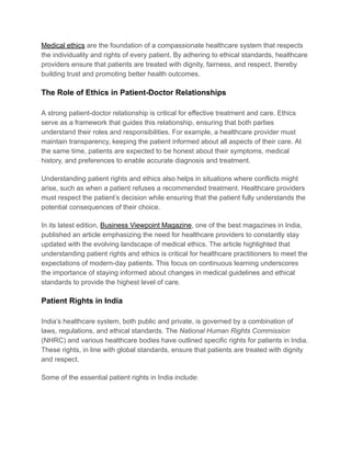 Understanding Patient Rights And Ethics A Comprehensive Guide Pdf