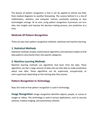Understanding The Pattern Of Recognition | PDF