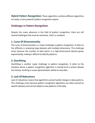 Understanding The Pattern Of Recognition | PDF