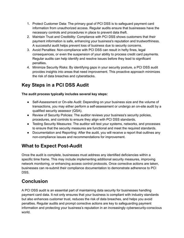 Understanding PCI DSS Audit Why It’s Essential for Your Business | PDF