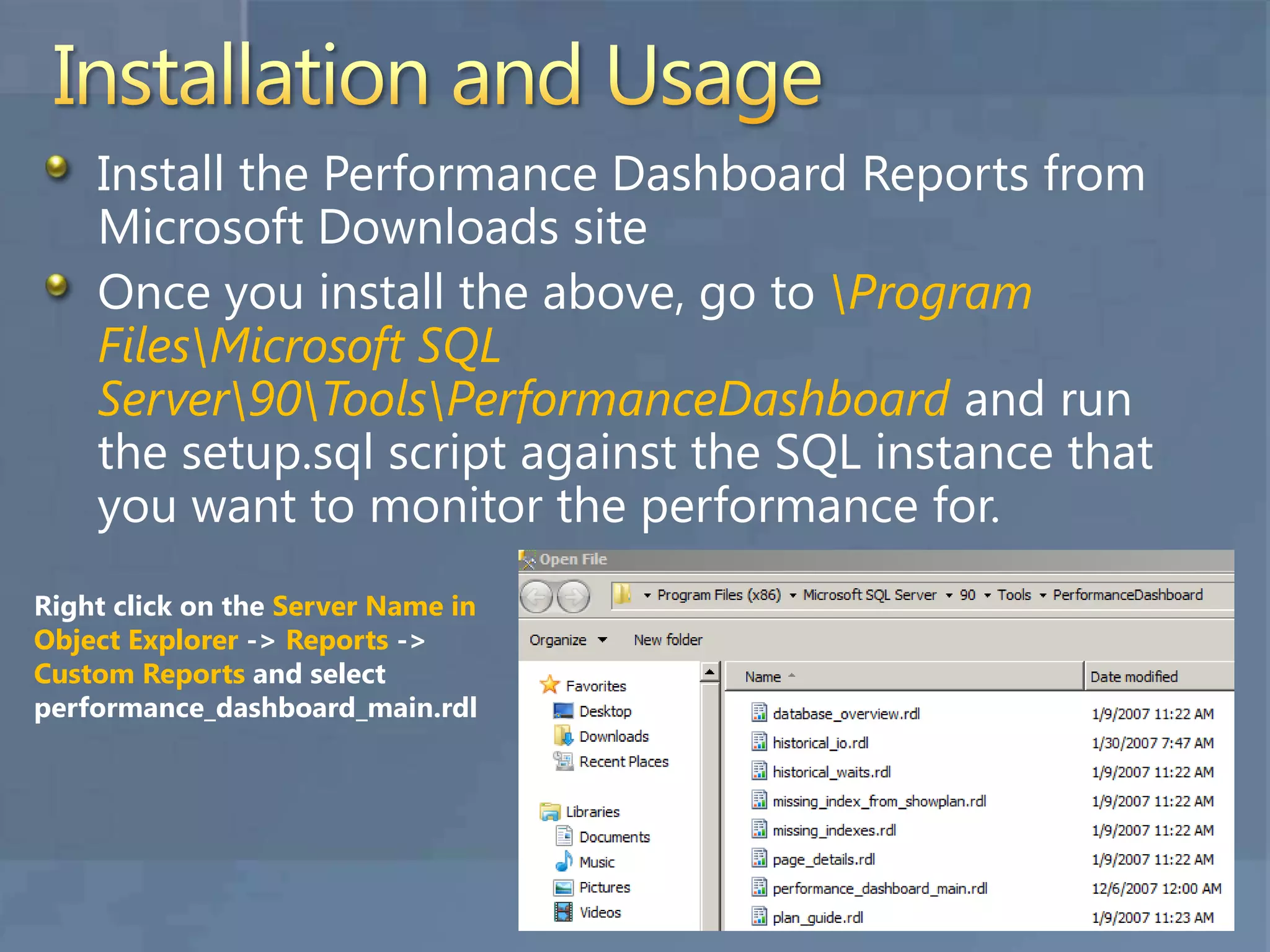 Understanding Performance Bottlenecks Using Performance Dashboard Ppt