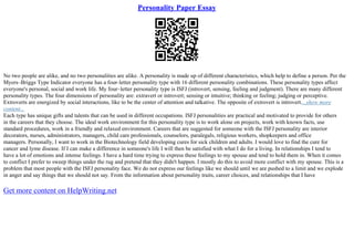 Understanding Personality | PPT