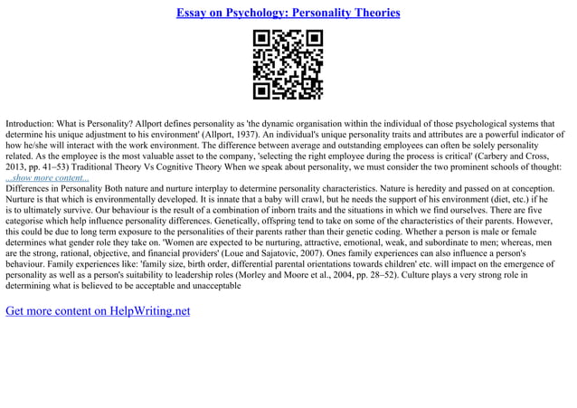 Understanding Personality | PPT