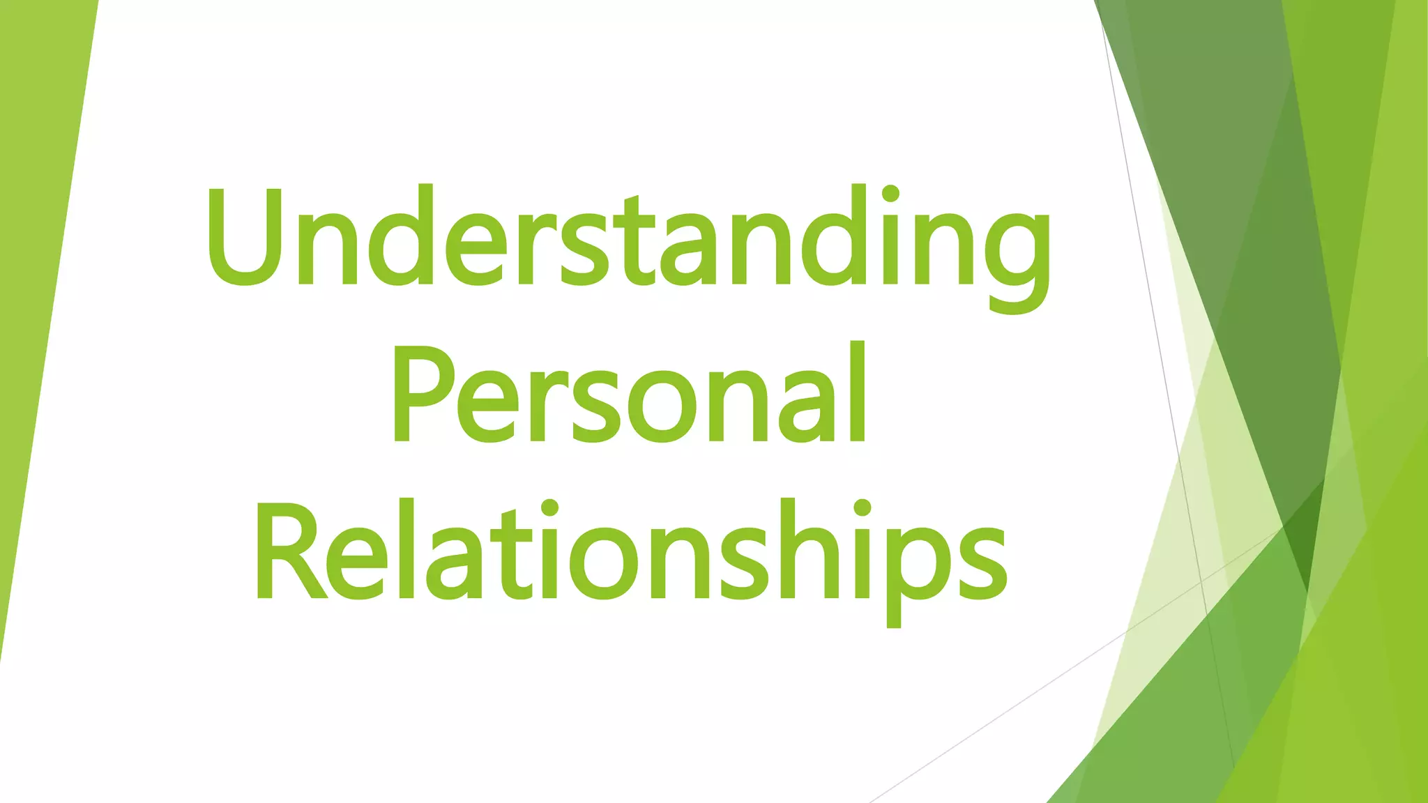 Understanding Personal Relationships.pptx | Dating | Family and ...