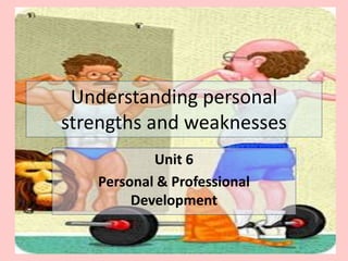 (SWOT) Understanding personal strengths and weaknesses | PPTX