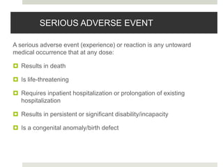 Understanding pharmacovigilance | PPTX
