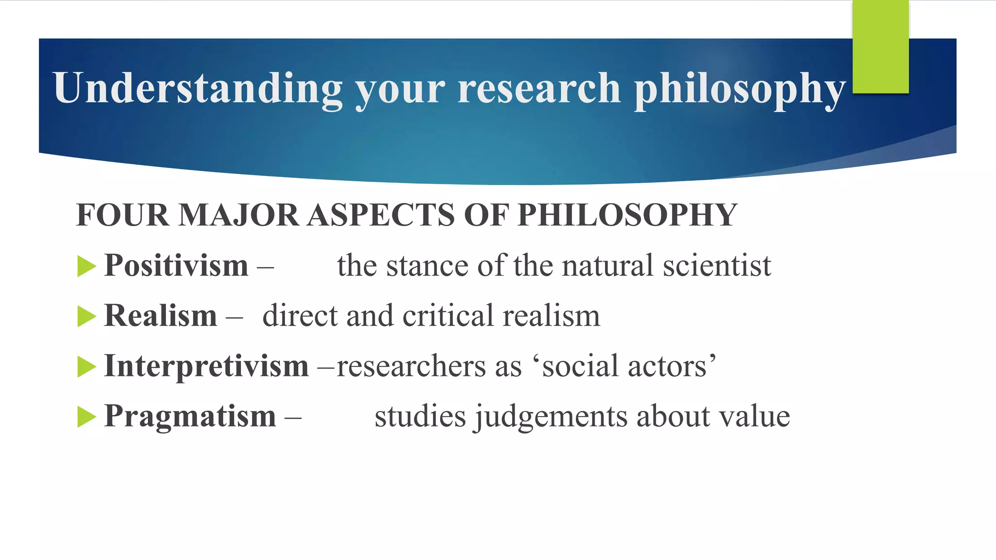 Understanding philosophy of research | PPTX