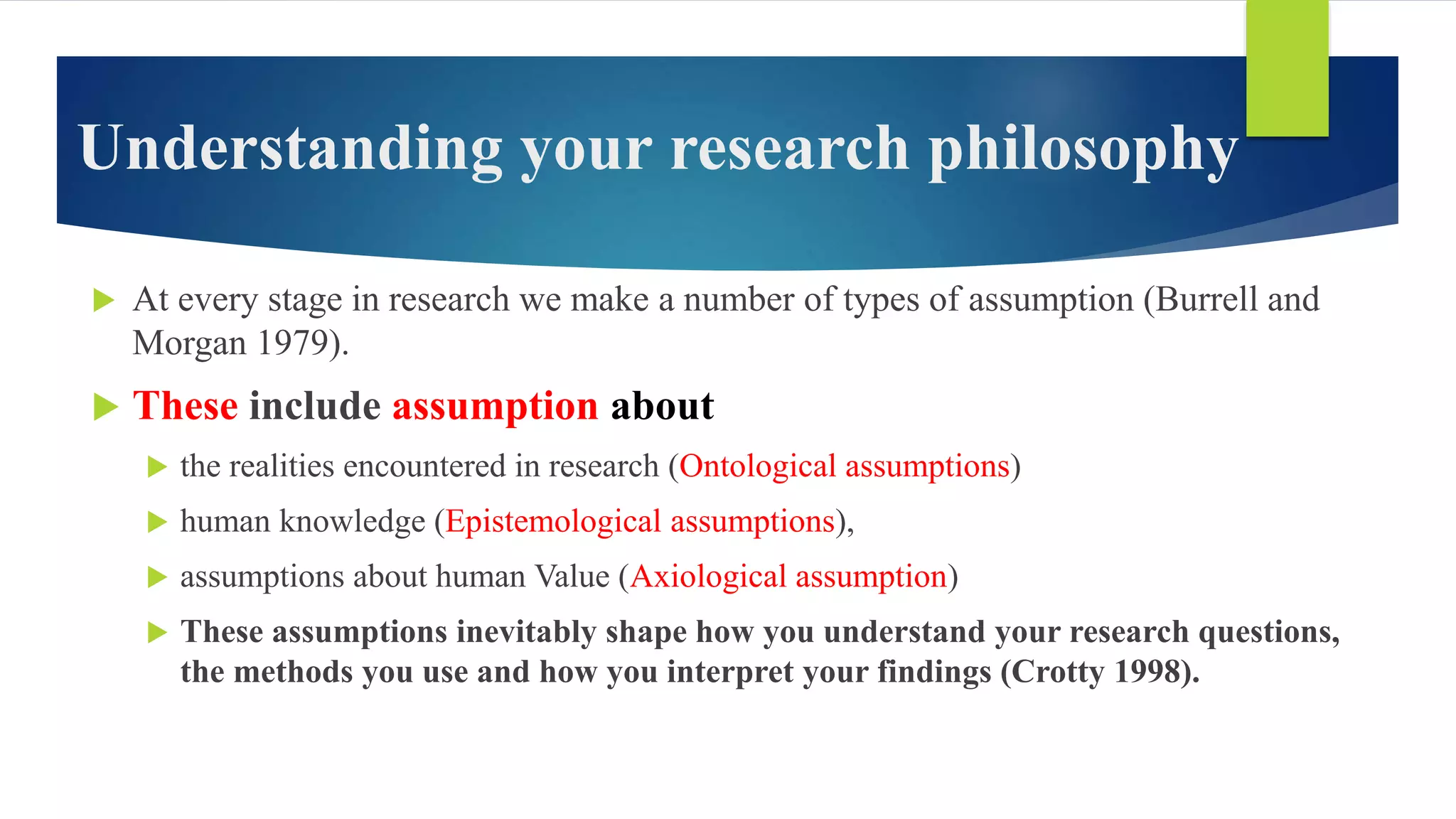 Understanding philosophy of research | PPTX