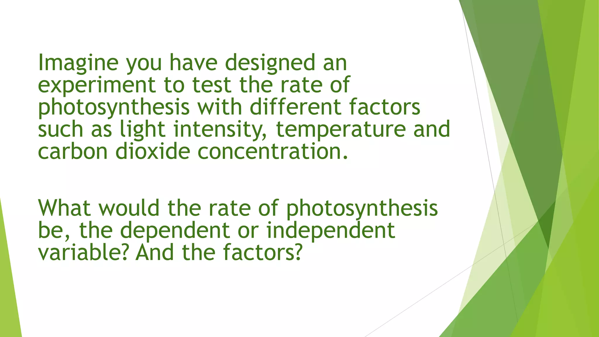 Understanding photosynthesis graphs | PPTX