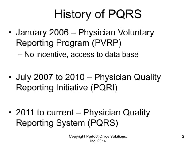 Understanding Physician Quality Reporting Systems (PQRS) For Anesthesia ...