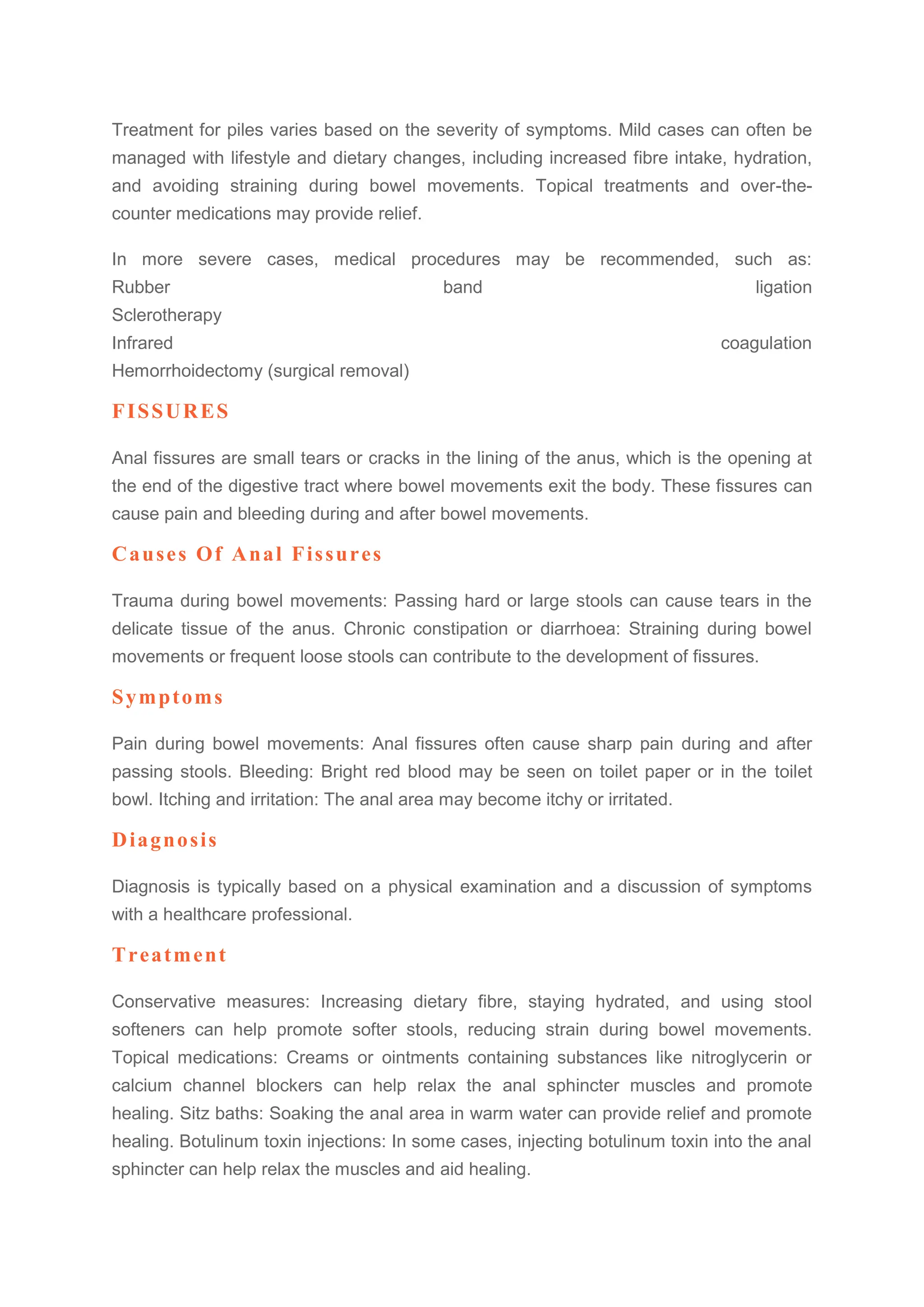 Understanding Piles, Fissures, and Fistula - Symptoms, Treatment, and ...