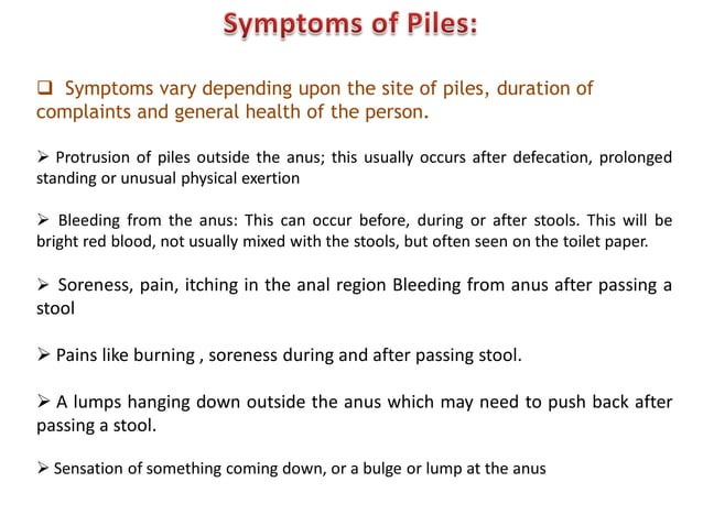 Understanding piles (or) hemorrhoids. | PPT