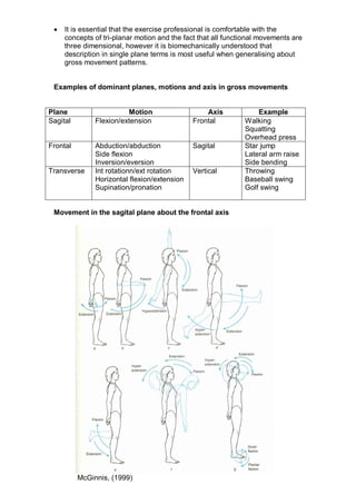 Understanding planes and axes of movement | PDF