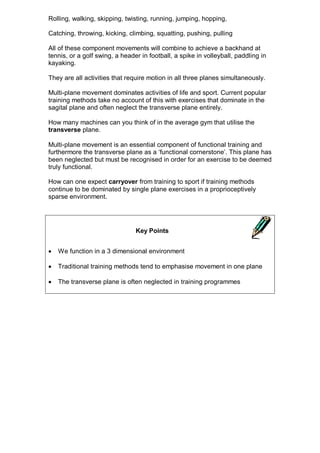 Understanding planes and axes of movement | PDF