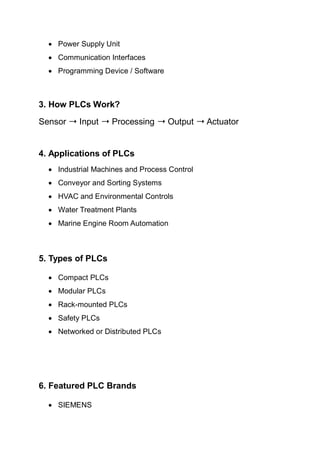 Understanding PLC Systems: A Complete Guide to Industrial Automation | PDF