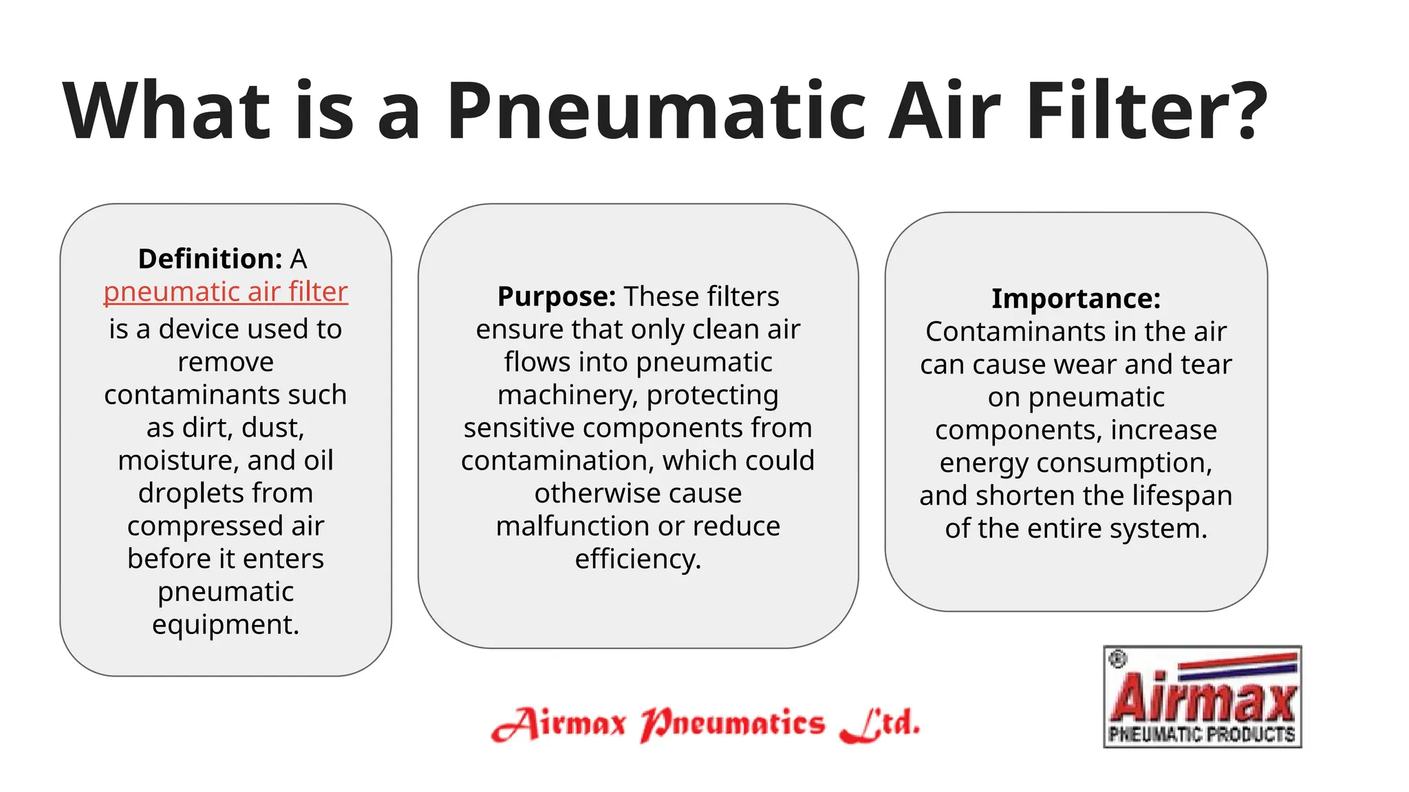 Understanding Pneumatic Air Filters: Types, Benefits, and Key Features ...