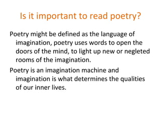 Understanding poetry | PPT