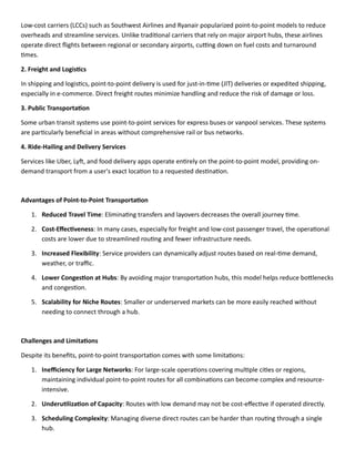 Understanding Point-to-Point Transportation | PDF