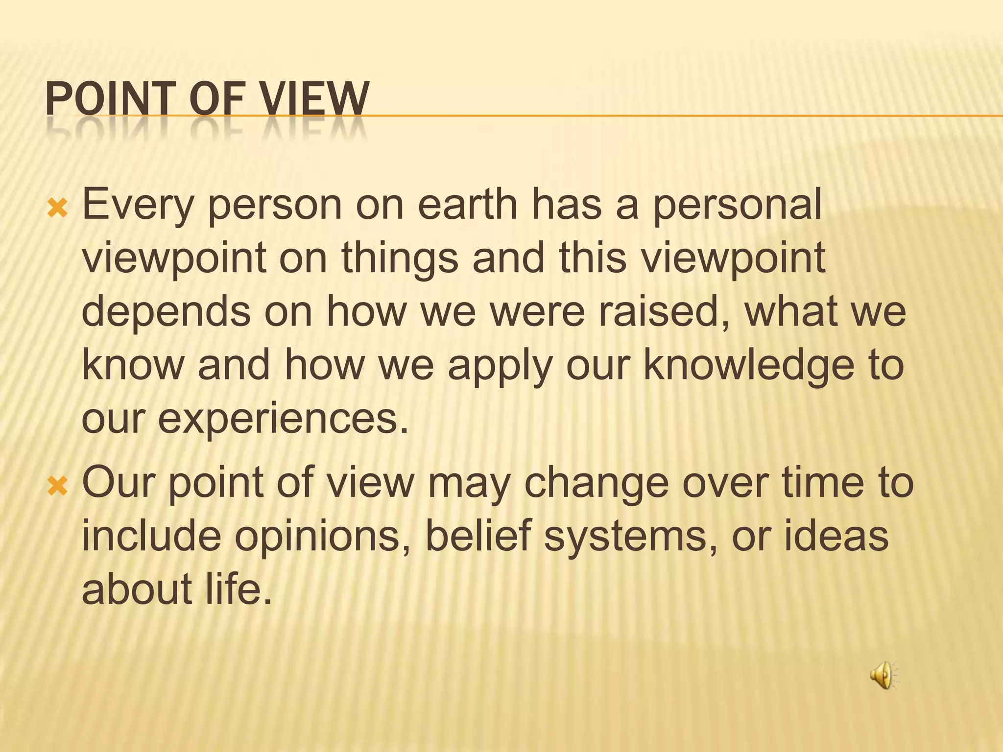 Understanding point of view | PPTX