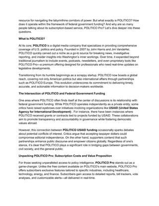 Understanding POLITICO_ A Deep Dive Into Its Role in Government Funding ...