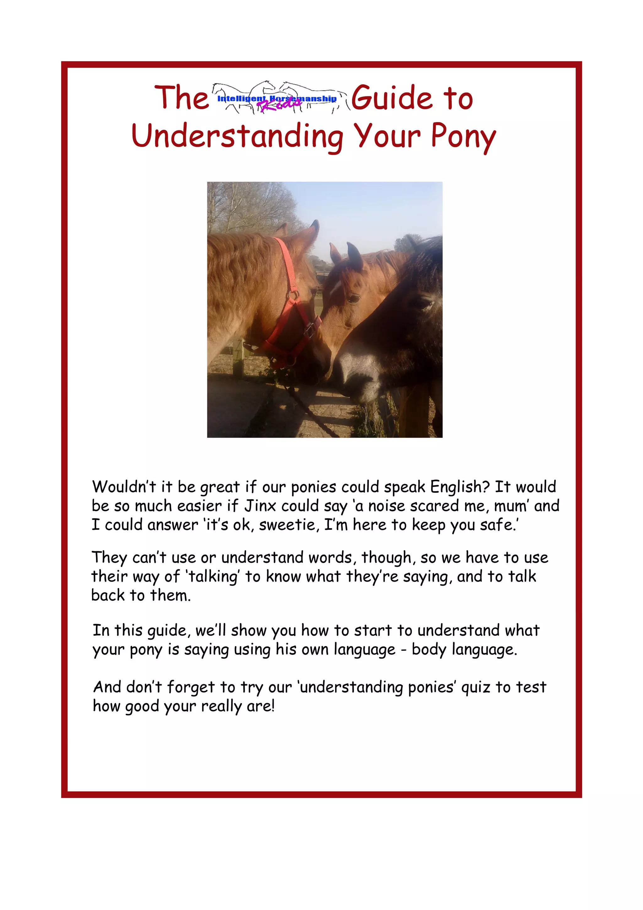 Understanding ponies | PDF