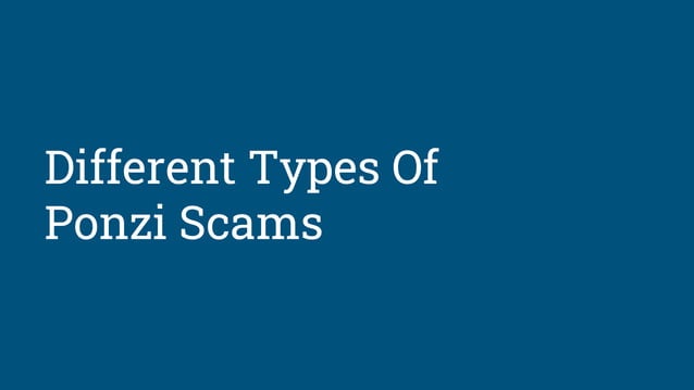Understanding Ponzi Schemes With MoRE 2.0 Conference | PPT