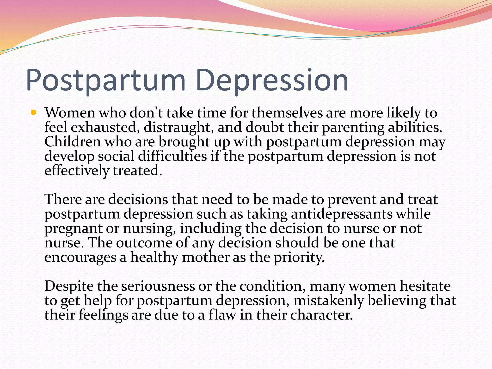 Understanding Postpartum Depression | PPTX | Pregnancy | Reproductive ...