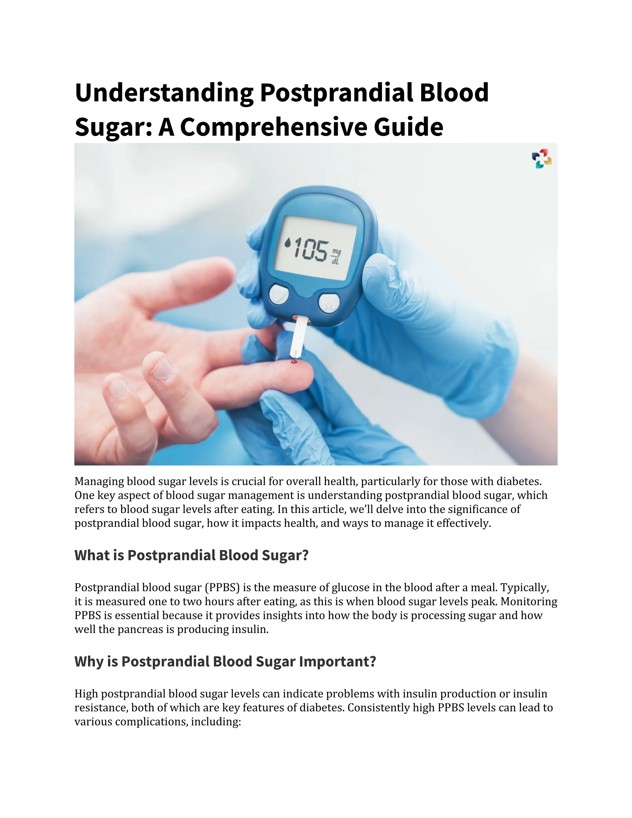 Postprandial Blood Sugar: Levels, Tests, and What They Mean | The ...