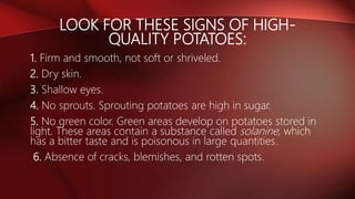 Understanding potatoes grade 10 | PPTX | Cooking | Food & Drink