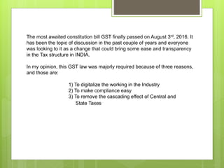 Understanding practical aspects of gst | PPTX