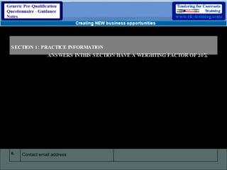 Understanding Pre Qualification Questionnaires | PPT