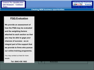Understanding Pre Qualification Questionnaires | PPT