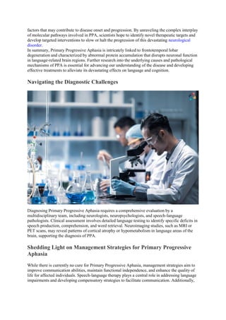 Primary Progressive Aphasia: Symptoms, Causes, and Management | The ...