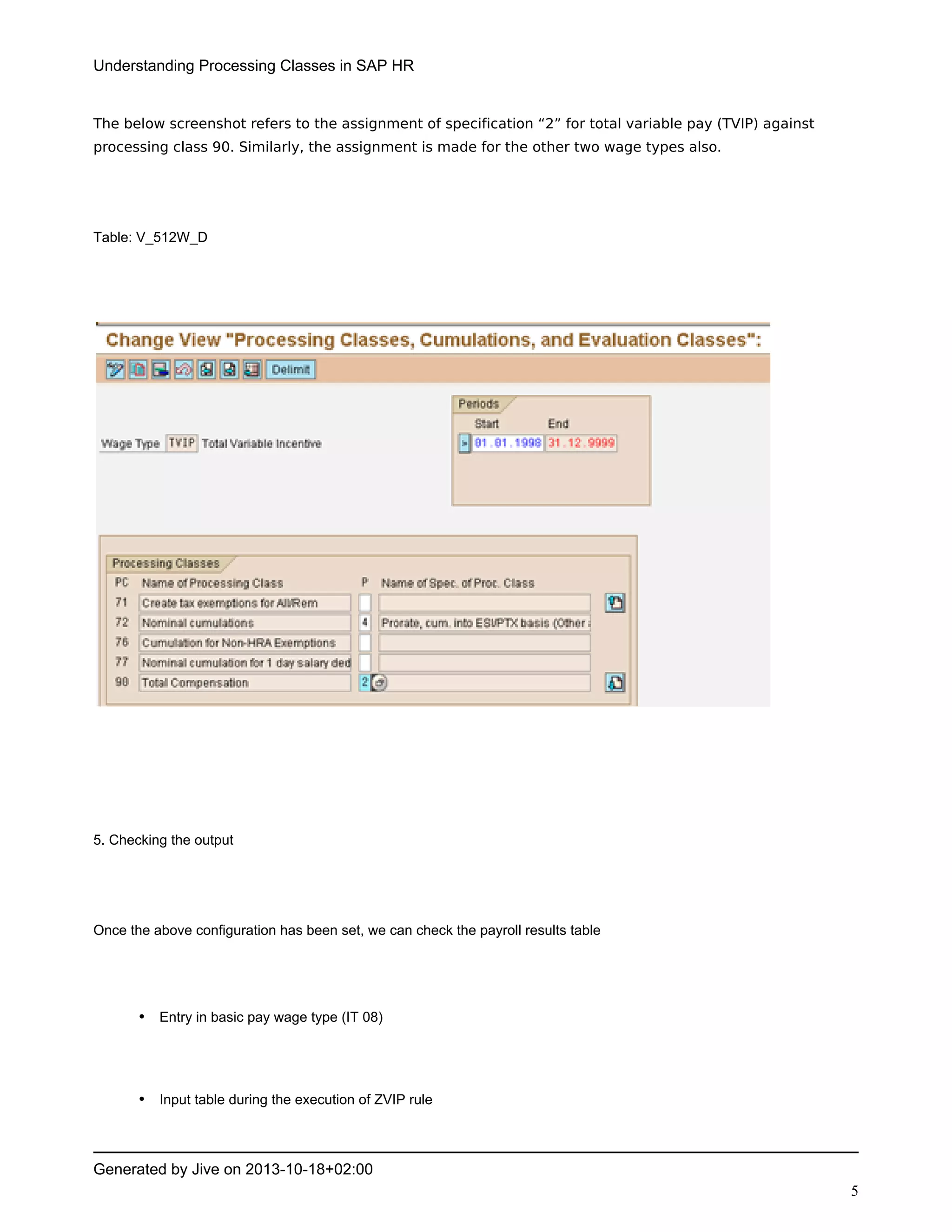 Understanding processing classes in sap | PDF